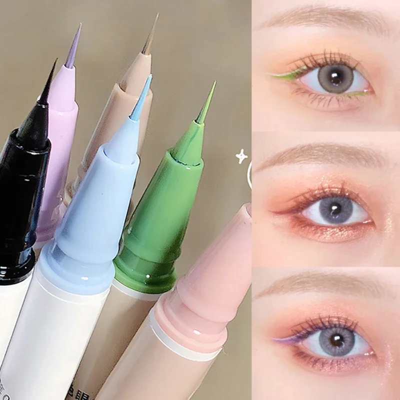 Matte Colorful Eyeliner Pencil 6 Colors Waterproof Lasting Quick Dry ...