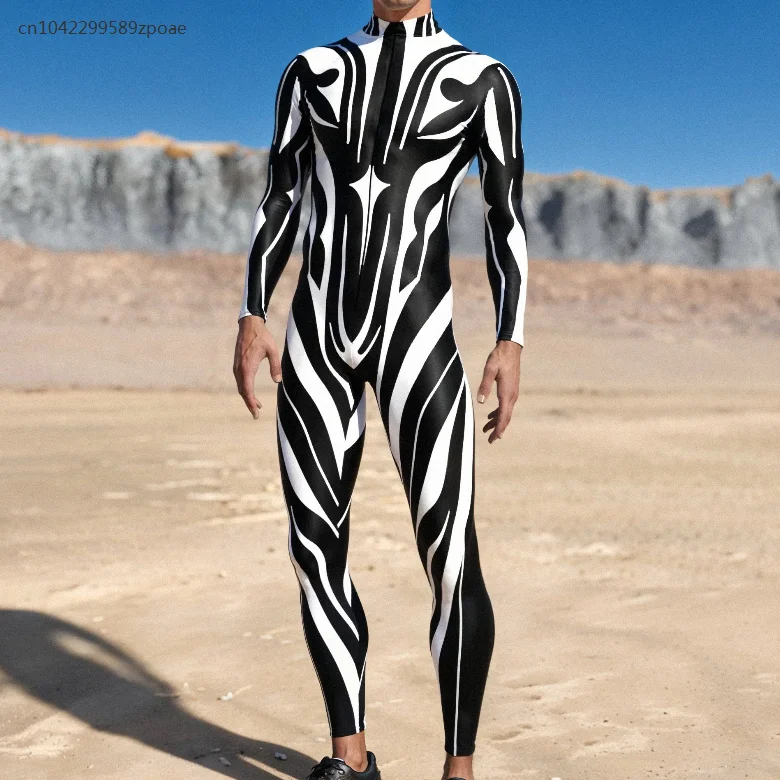 Zentai-Suit-For-Men-Festival-Outfit-Catsuit-Front-Zipper-Punk-Rave ...