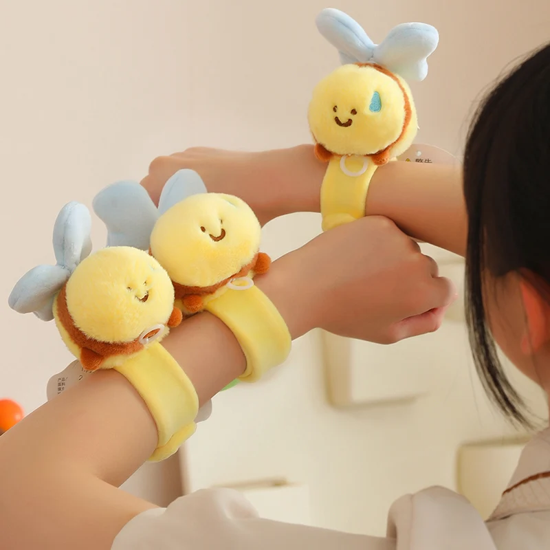 Pulling-Plush-Toys-Bee-Plush-Bracelet-Children-s-Plush-Clap-Ring-Toy ...