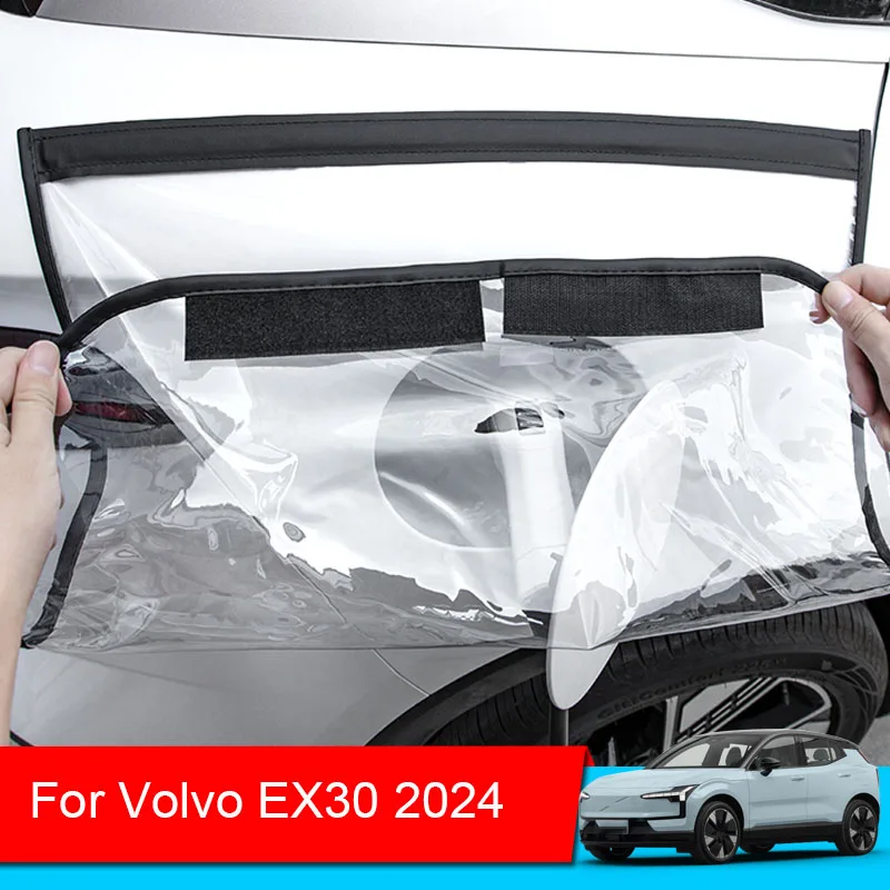 For VOLVO EX30 2024 2025 NEW EV Charger Plug Port Cover Waterproof ...
