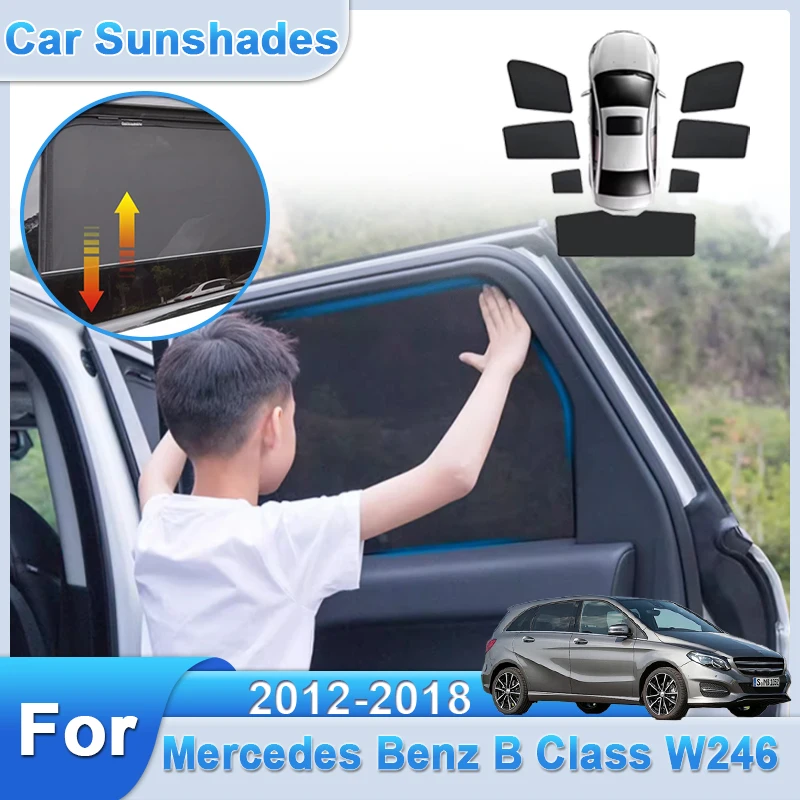 For Mercedes Benz B Class W246 2012-2018 Full Coverage Auto Mesh Sun ...