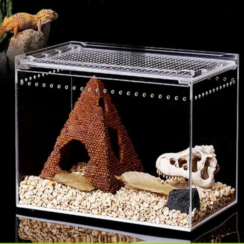 Reptile-Acrylic-Breeding-Box-Lizard-Frog-Reptile-Terrarium-Cage-Tank ...