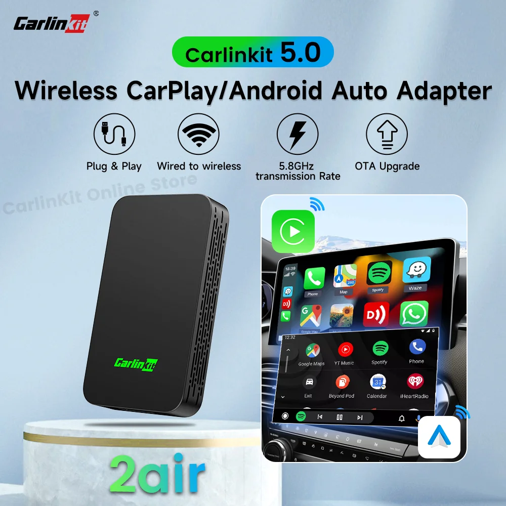 CarlinKit 2air CarPlay Wireless Android Auto Wireless Adapter for ...