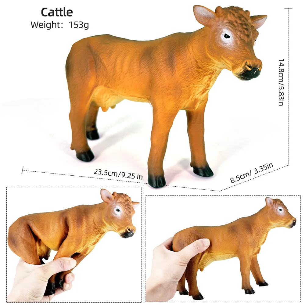 Figuras de acción de animales de granja de algodón suave, modelo de ...