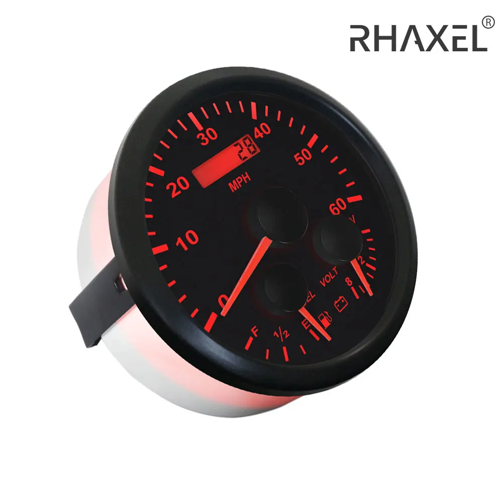RHAXEL-85mm-Universal-GPS-Speedometer-0-60MPH-0-200km-h-with-Fuel-Level ...