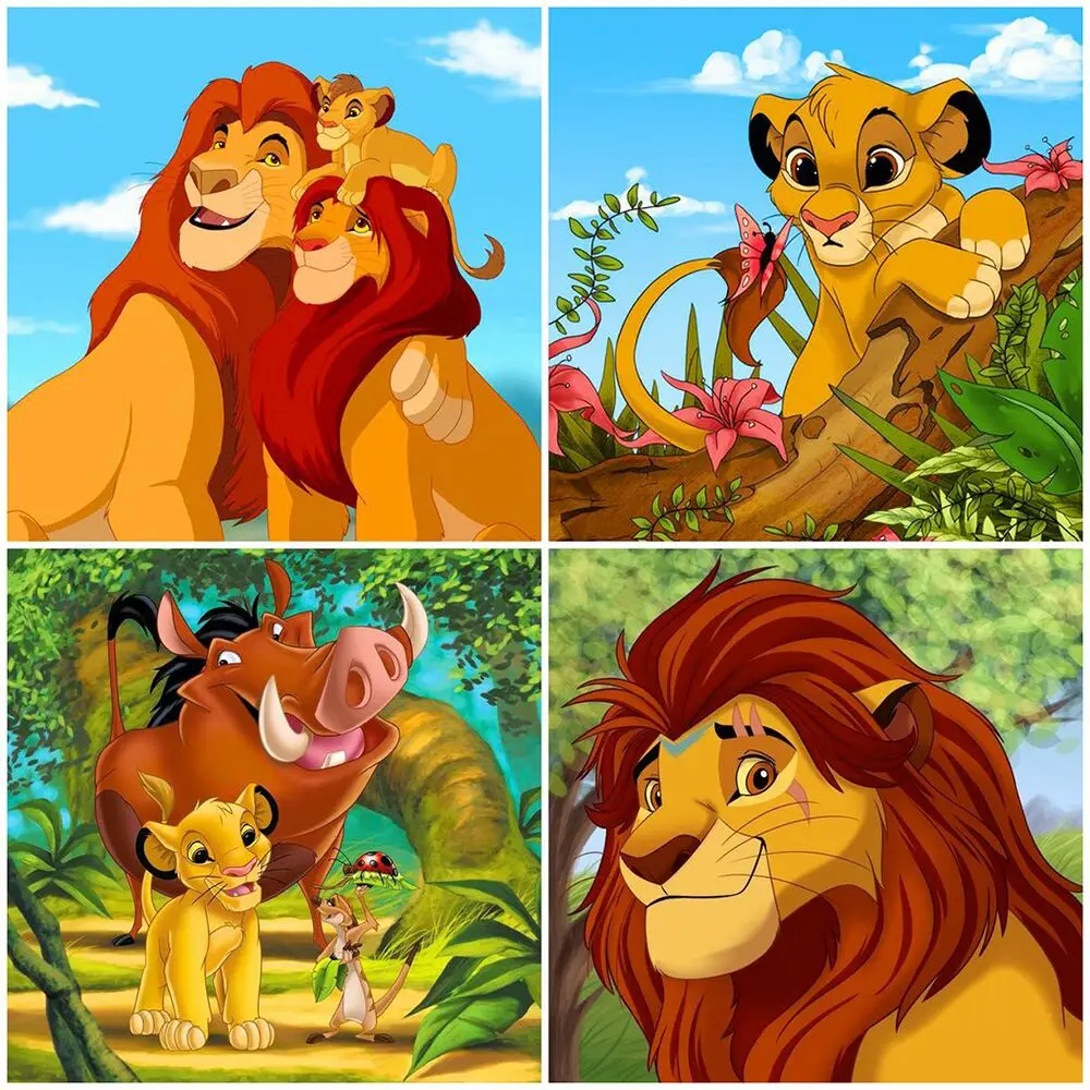 Disney-Diamond-Painting-The-Lion-King-Simba-5D-DIY-Full-Round-Drill ...