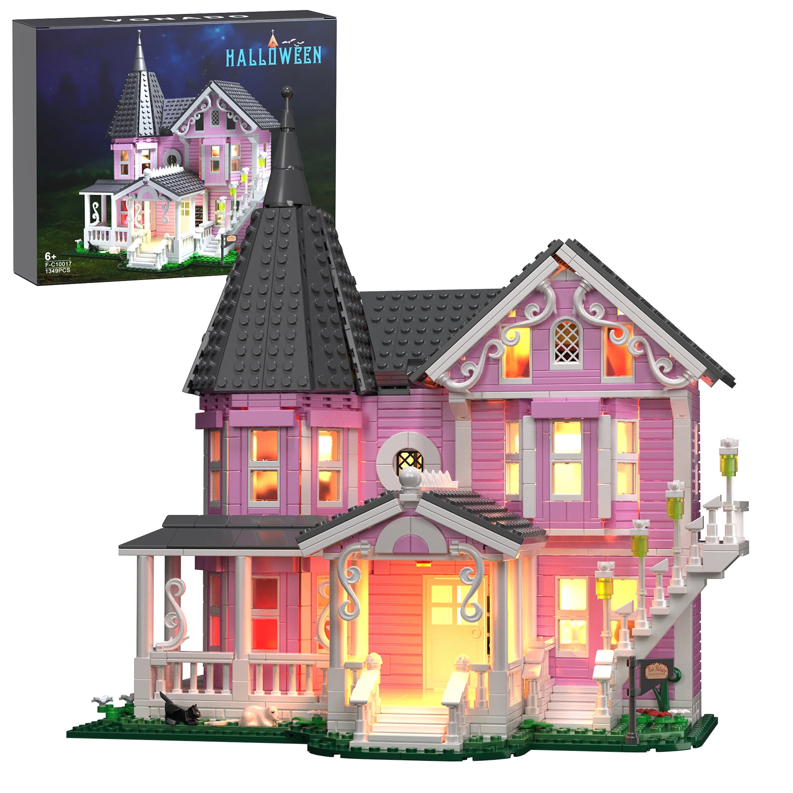 Coralined Pink Palace Apartment Building Block Set Ideas Movie ...