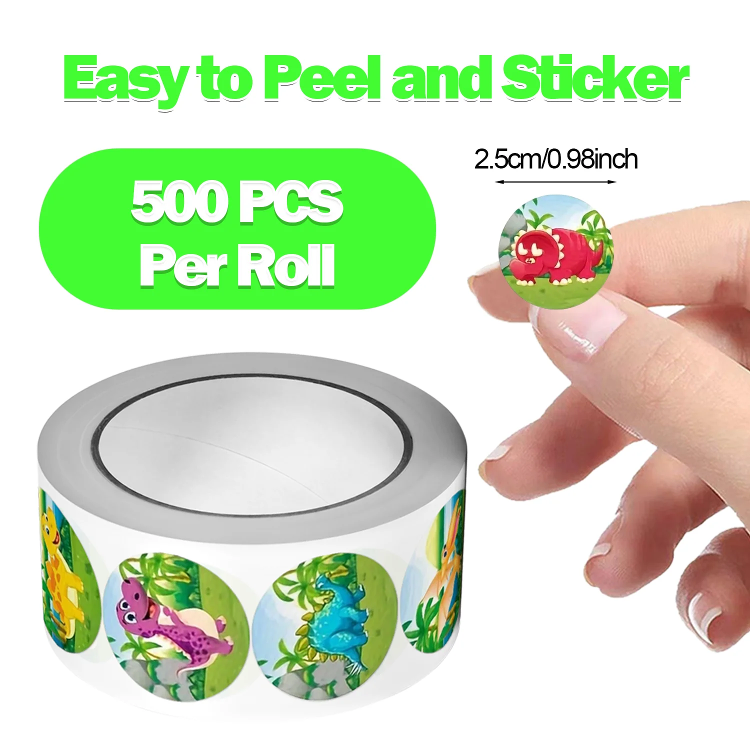 DinoFun 500 pegatinas infantiles – Pegatinas de dinosaurios de dibujos ...