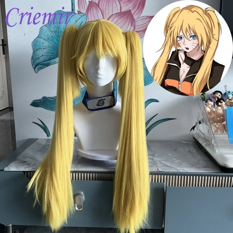 Uzumaki Girl Cosplay Wig Hokage Ninja Anime Coser Double Ponytail ...