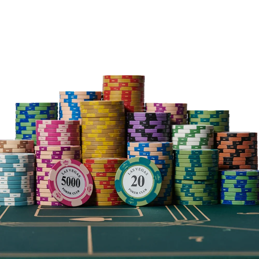 10PCS-40x3-3mm-Clay-Poker-Chip-Set-Casino-Coins-Poker-Metal-Entertain ...