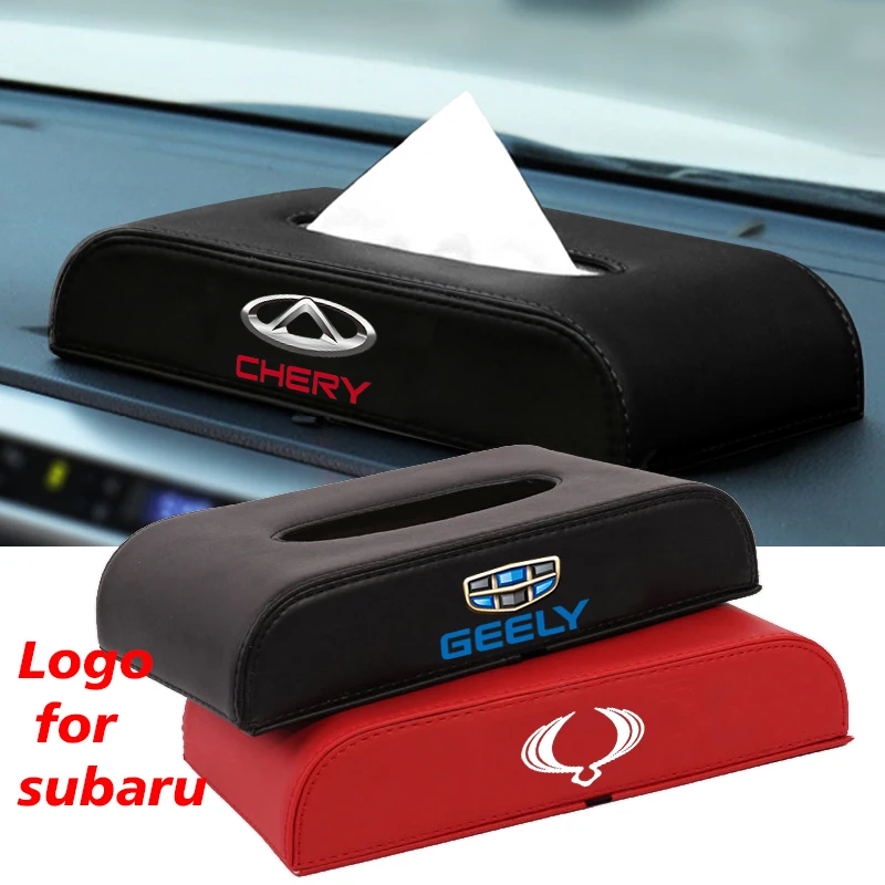 Car Leather Tissue Box Luxury Cover Case Holder For Subaru Sti Brz ...
