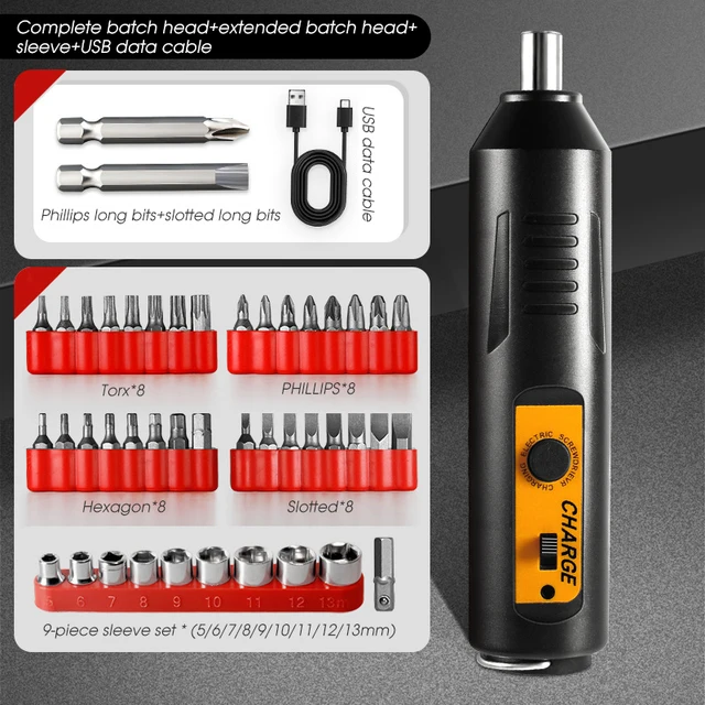 Cordless-Electric-Screwdriver-Rechargeable-Lithium-Battery-Mini ...