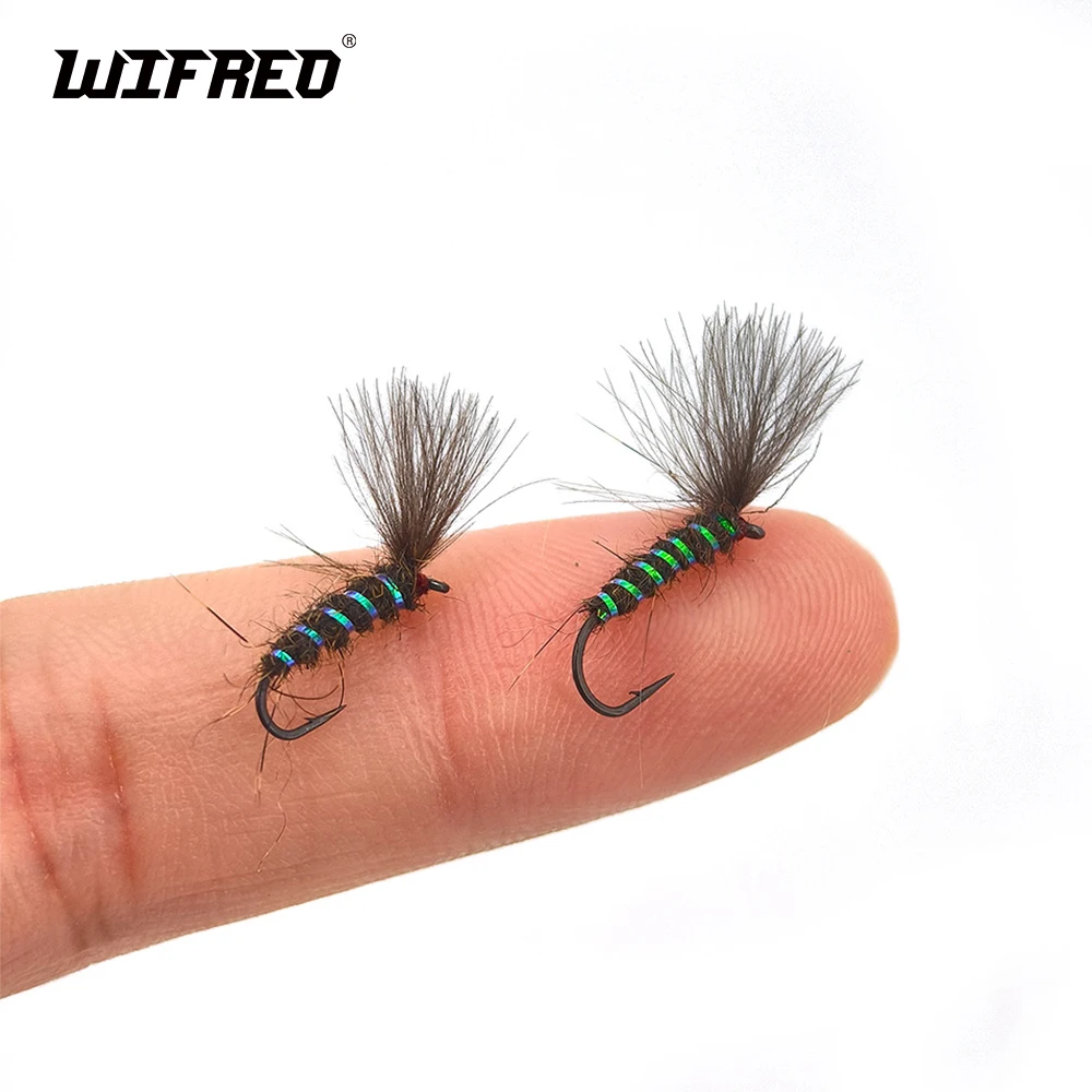 Wifreo 8PCS Grey CDC Winged Parachute Dry Flies/Mayfly Trout Grayling ...