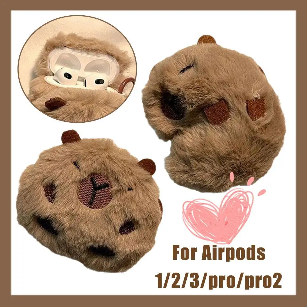 Winter-Cute-Plush-3D-Capybara-Earphone-Case-For-Airpods-1-2-3-Pro-2 ...