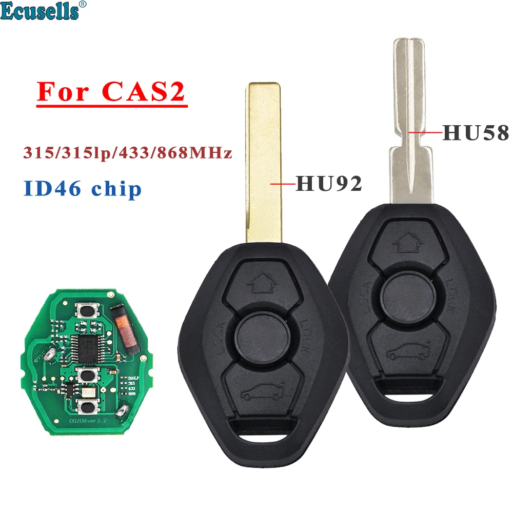 3 Button Remote Key Fob For Bmw Cas2 3 5 6 Series E93 E60 Z4 X5 315lp ...