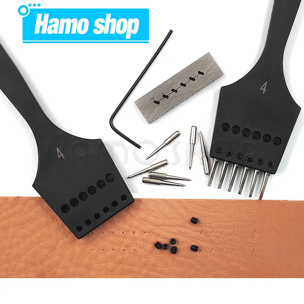 Sharp-Head-Chisel-Replaceable-Perforated-Pricking-Removable-Bevel-Hole-Punch-Leather-Craft-DIY ...