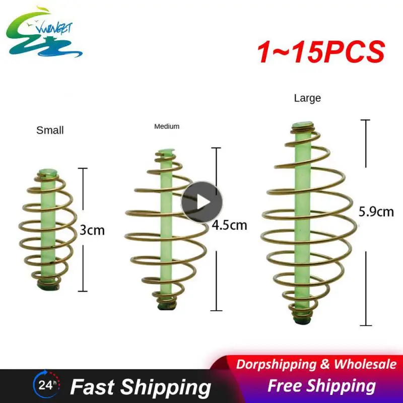 1-15PCS-Fishing-Dimper-Fishing-Goods-For-Fishing-Spring-Feeder-Easy-To ...