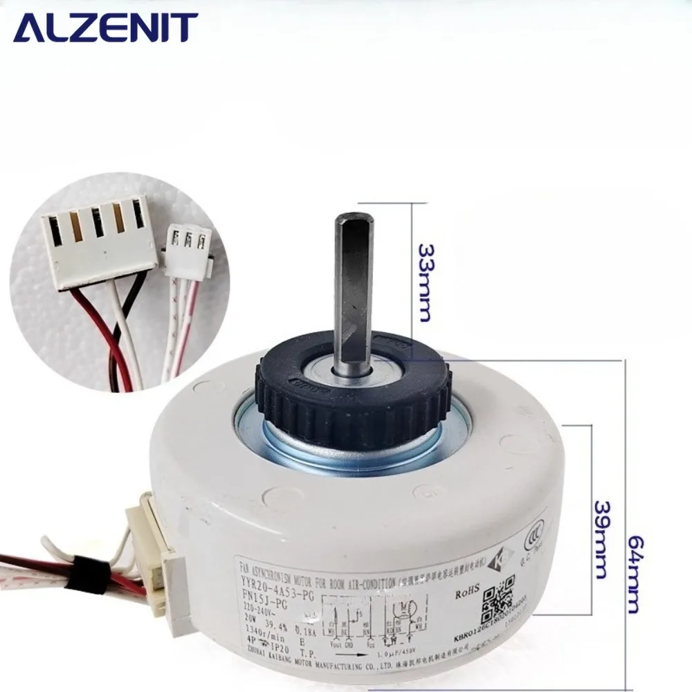 New For Gree Air Conditioner Indoor Unit Fan Motor YYR20-4A53-PG FN15J ...