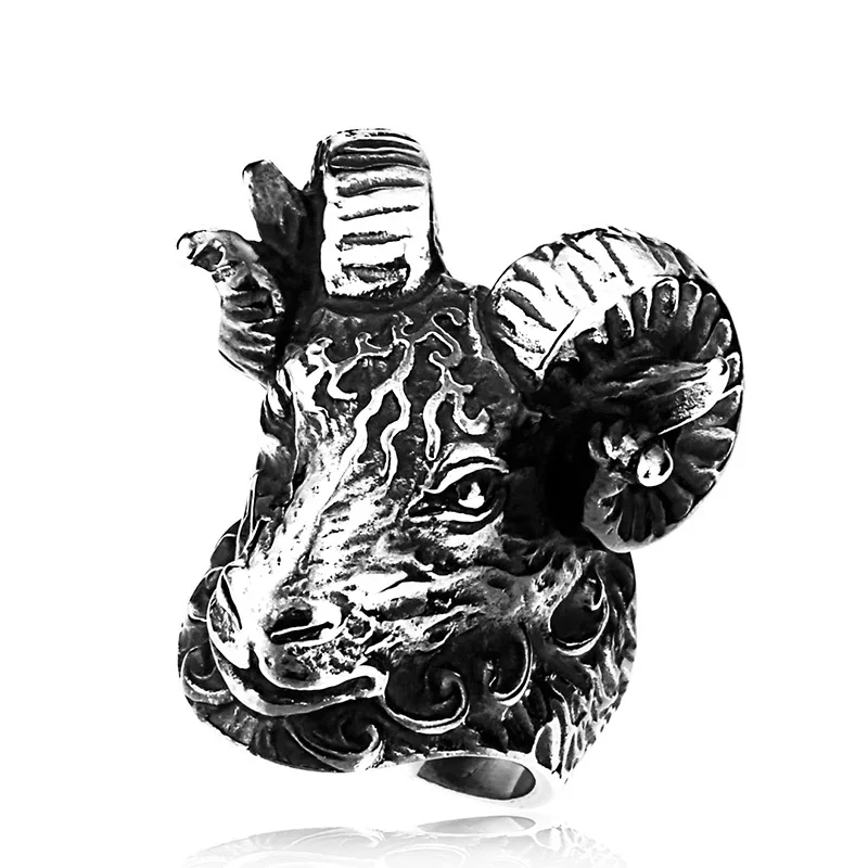 Punk-Sheep-Skeleton-Stainless-Steel-Ring-Men-Luxury-Fashion-Gothic ...