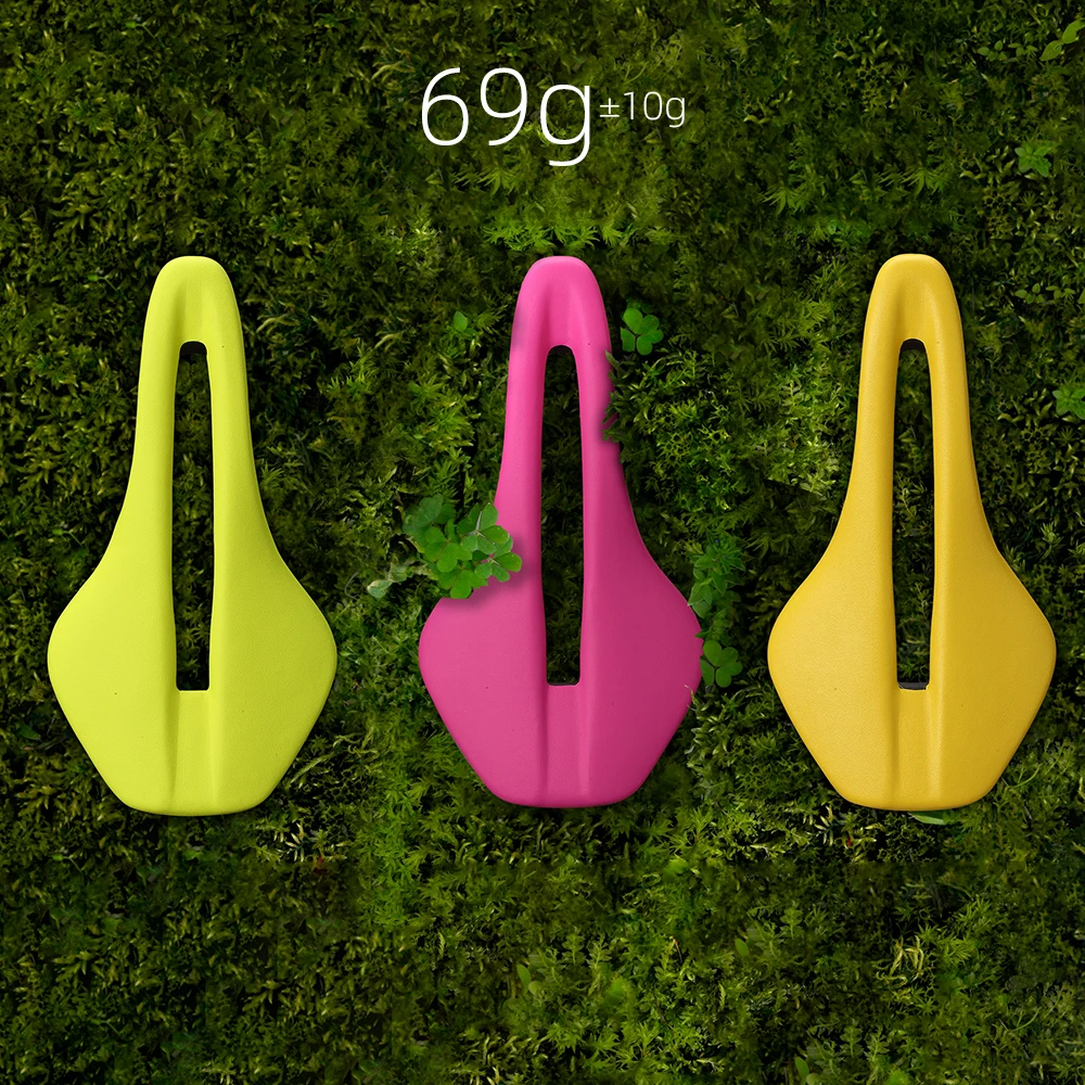 RYET Ultralight Carbon Bicycle Saddle 69-79g Leather Rail Oval 7x9mm ...
