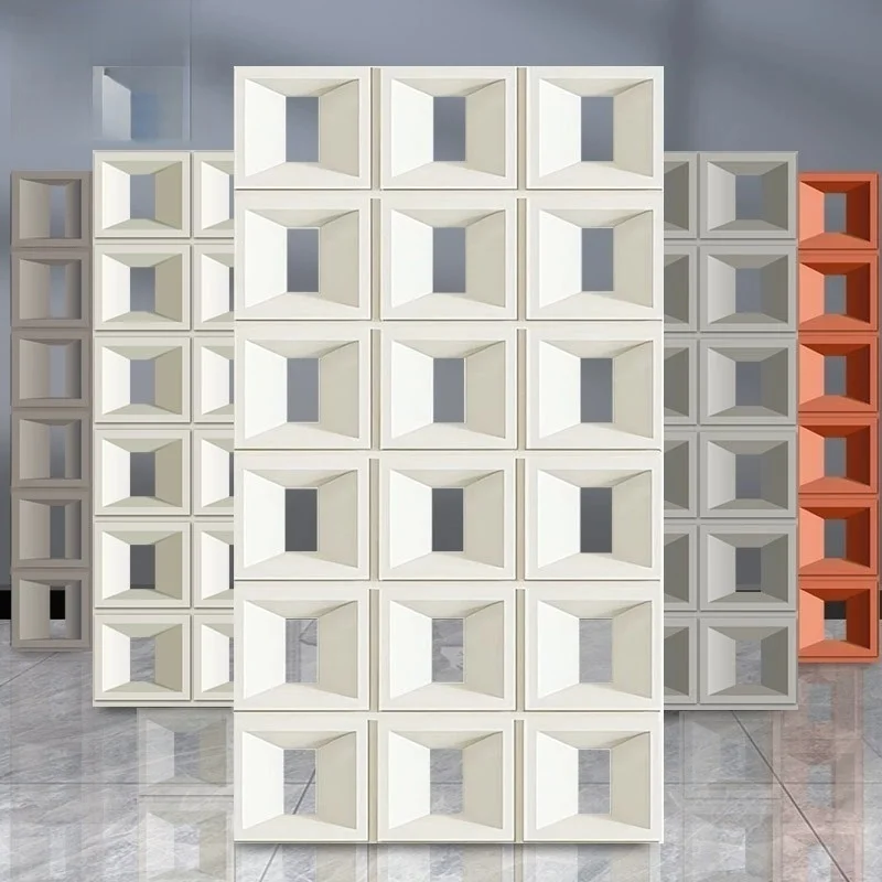 Net-red-PU-component-bricks-cement-hollow-bricks-double-sided-partition ...
