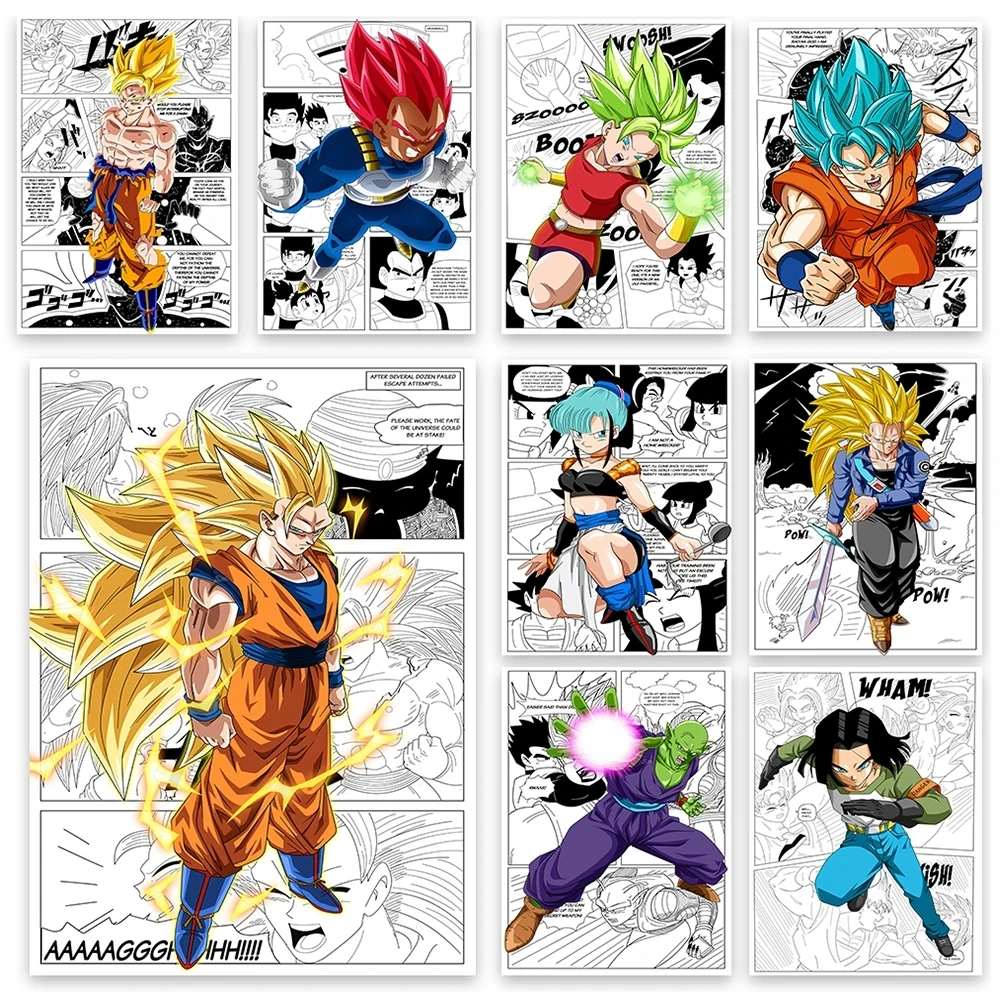 2023-neue-Anime-Dragon-Ball-Poster-Zeichentrick-figur-Vegeta-Goku ...