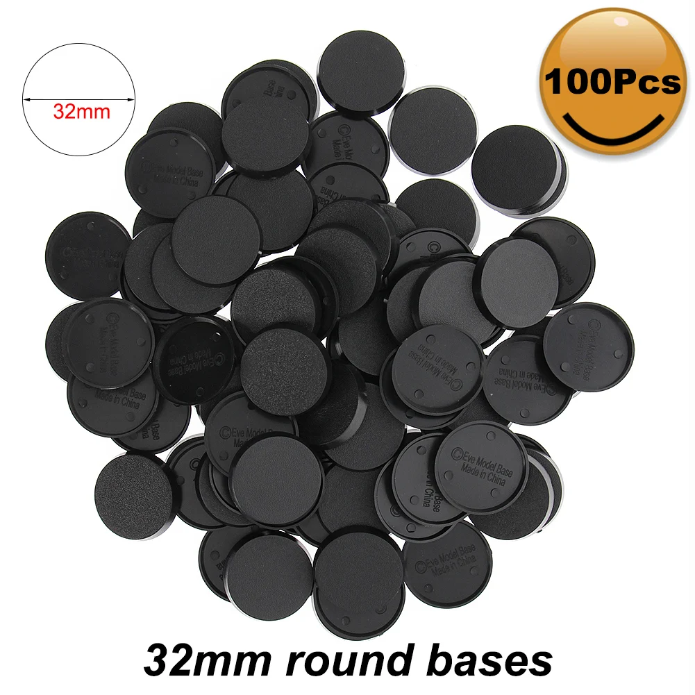 MB432-Evemodel-Miniature-Bases-32mm-Round-Model-Bases-Textured-for-War ...