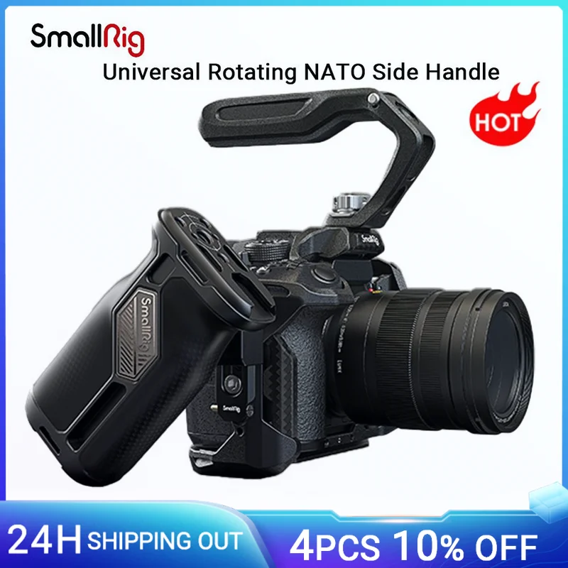 SmallRig Universal Rotating NATO Side Handle for Sony DLSR Camera Cage ...