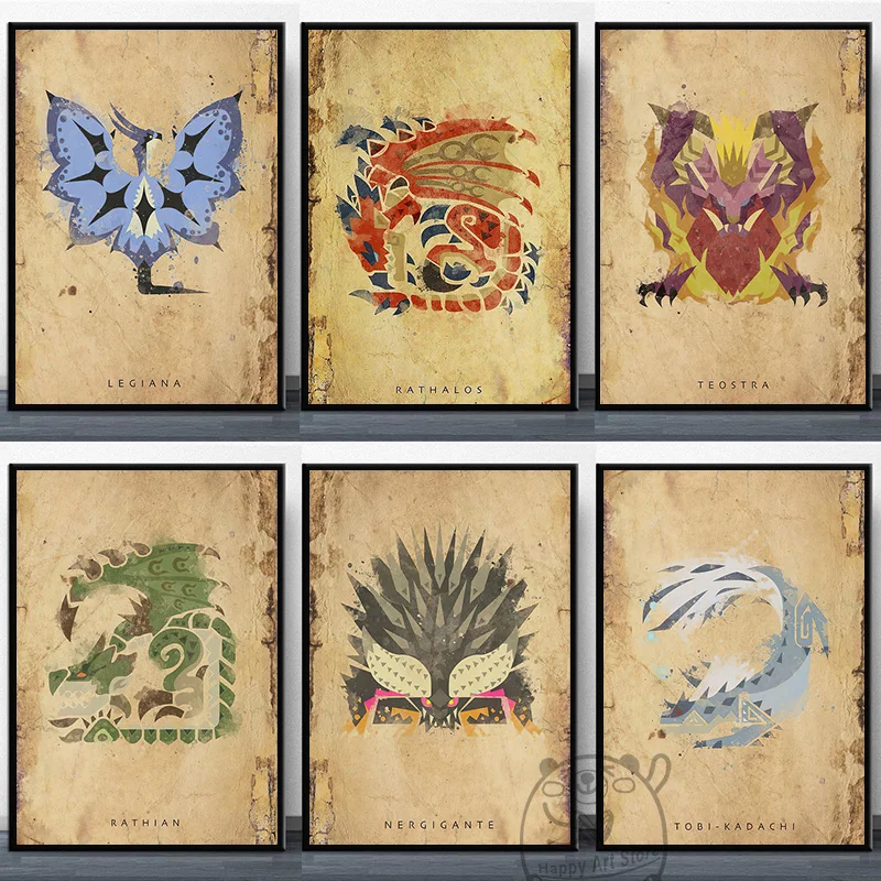 Monster Hunter Canvas | Monster Hunter Poster | Wall Art Pictures ...