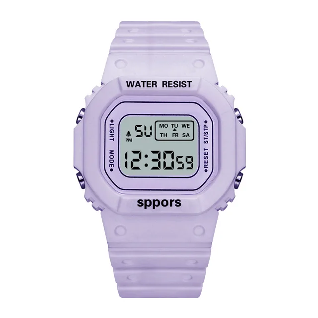 Transparent Luminous Sports Watch Waterproof Multifunctional Electronic ...