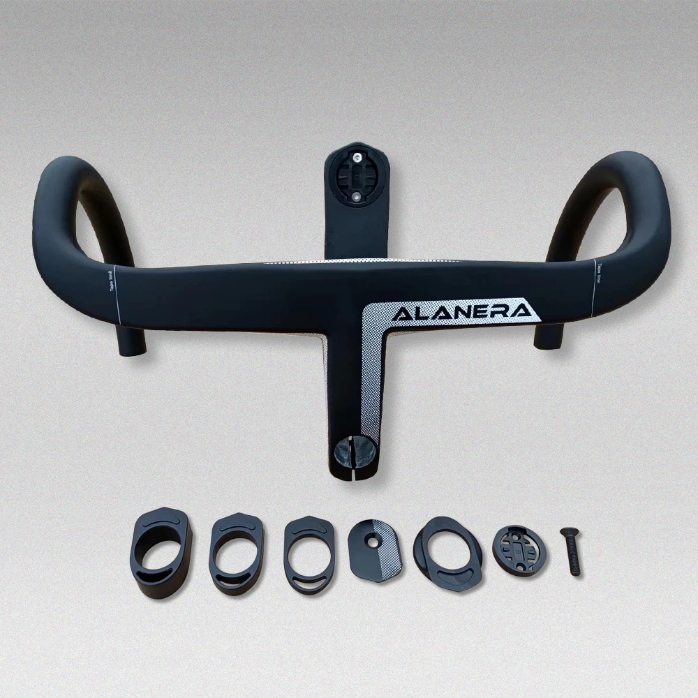 HOT! New ALANERA White Decals Carbon Road Handlebar Integrated Carbon ...