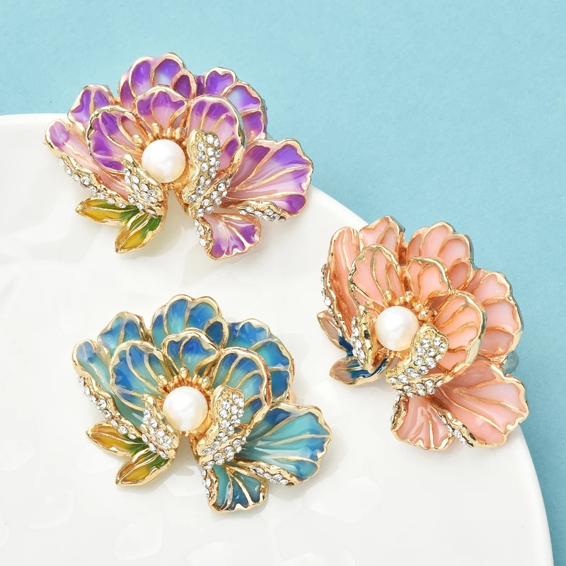 Wuli-baby-Luxury-Peony-Flower-Brooches-For-Women-Unisex-3-color-Enamel ...