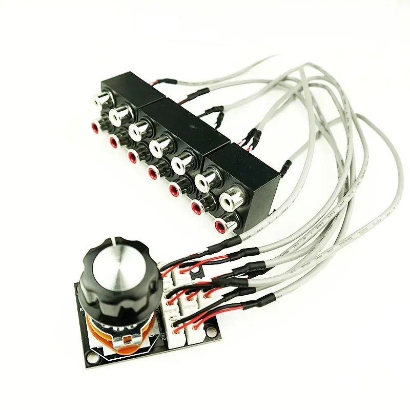 Nvarcher 6-channel dual-channel audio signal switch knob switch RCA ...