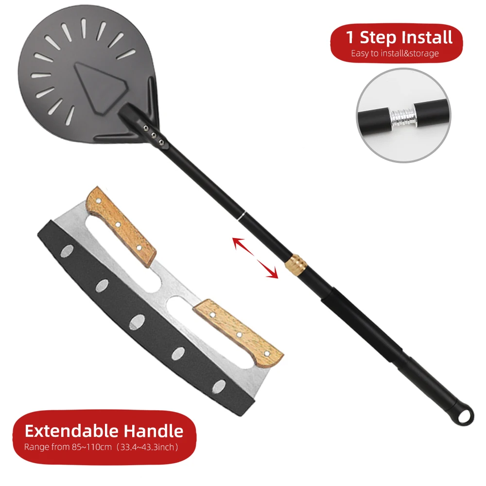 Adjustable-Pizza-Peel-Turning-Hard-Anodized-Paddle-Round-Pizza-Baking ...