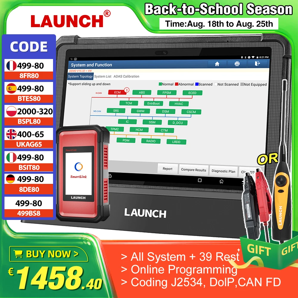 LAUNCH-X431-PAD-V-Elite-OBD2-CAR-Diagnostic-tools-J2534-Online-ECU ...