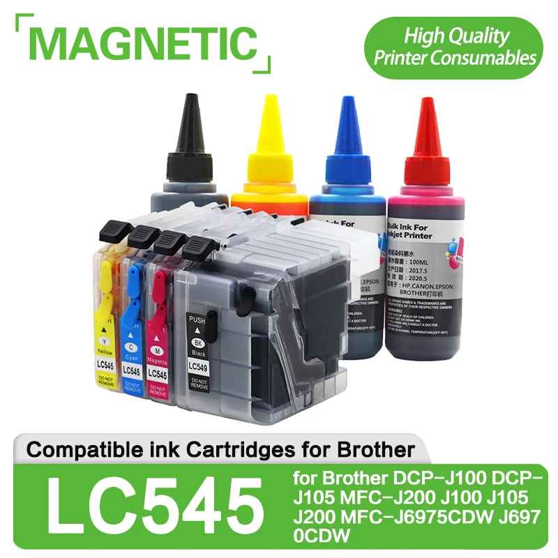 NEW-refillable-ink-cartridge-LC545-LC549-Compatible-for-Brother-DCP ...