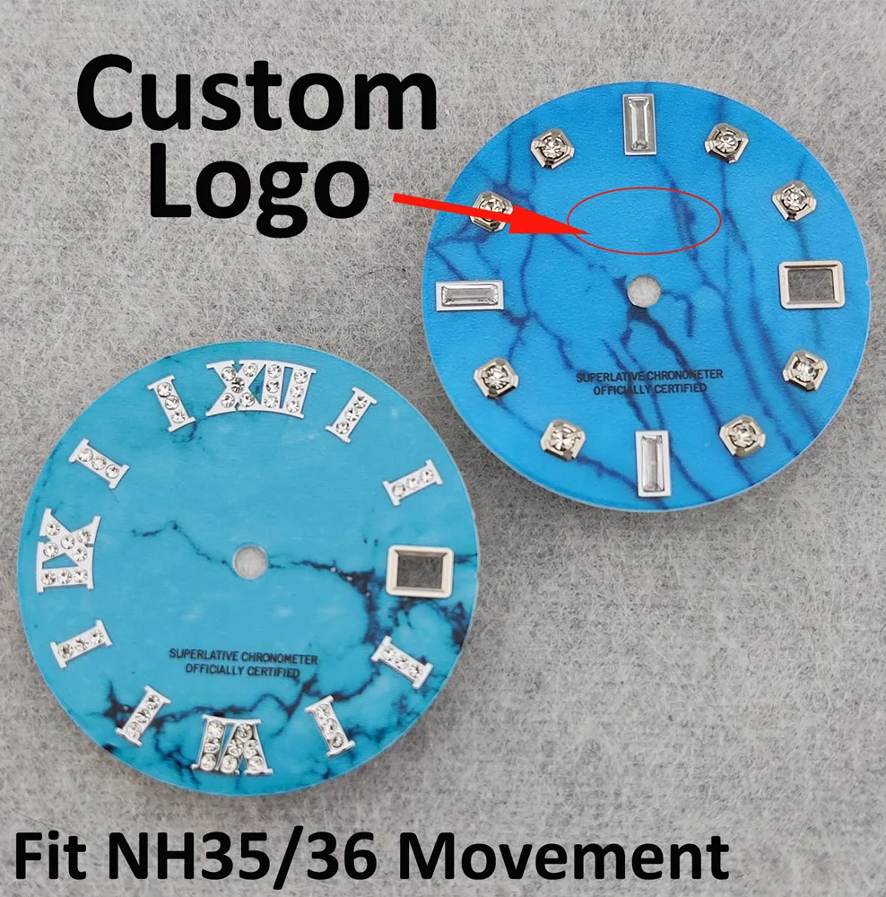 28-5mm-Dial-NH35-dial-Embedded-Diamond-Dial-Single-Calendar-Cracked ...