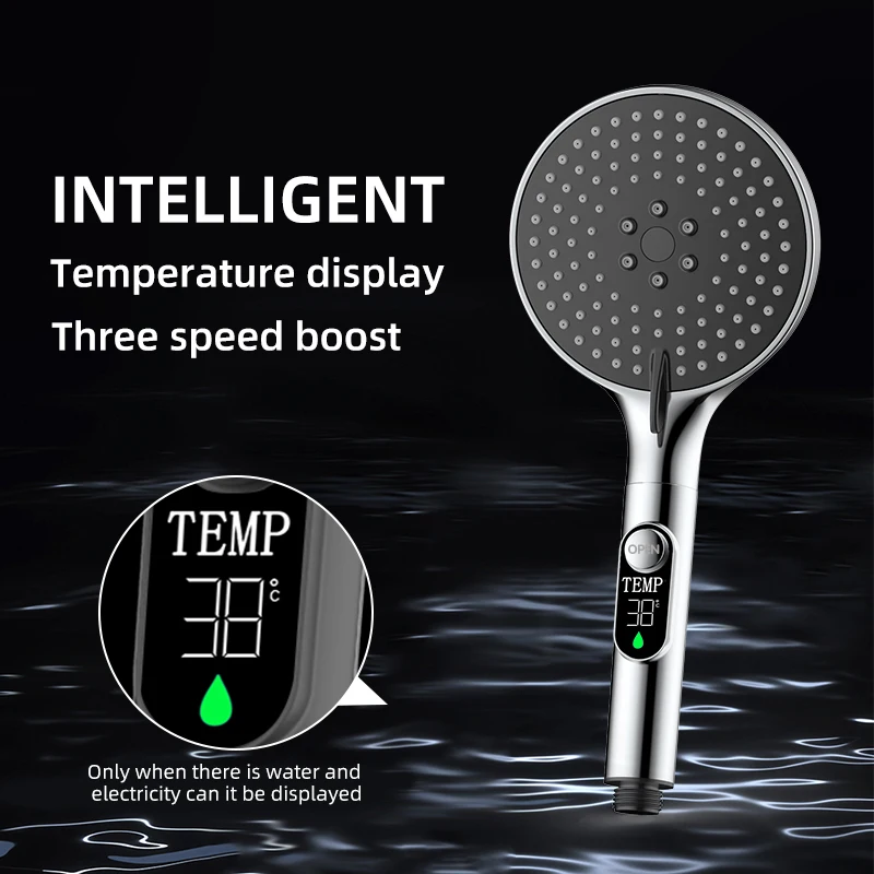 1pc-Digital-temperature-display-Handheld-LED-Showerhead-Bathroom ...