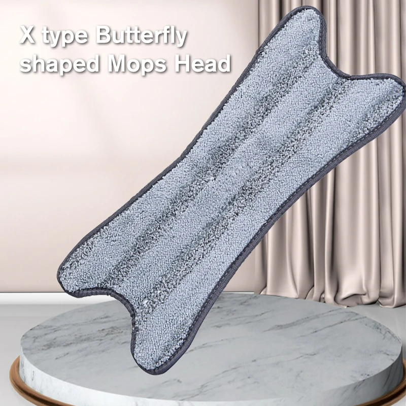 X-Type-Butterfly-Shaped-Mops-Head-Replacement-Reusable-Mop-Rag-Flat ...