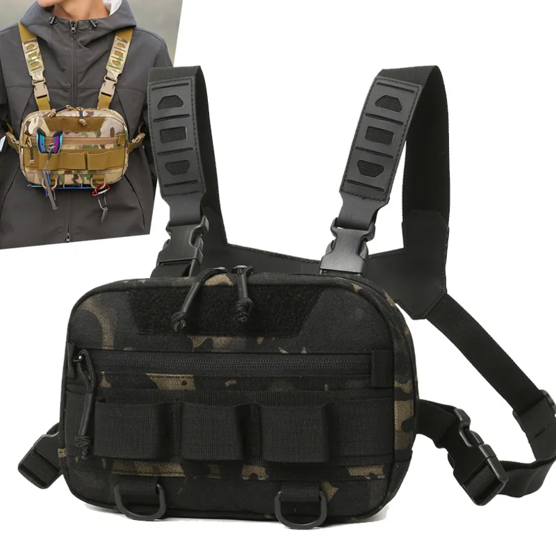 Tactical-Chest-Rig-Backpack-Camping-Recon-Kit-Bag-Molle-Vest-EDC-Front ...