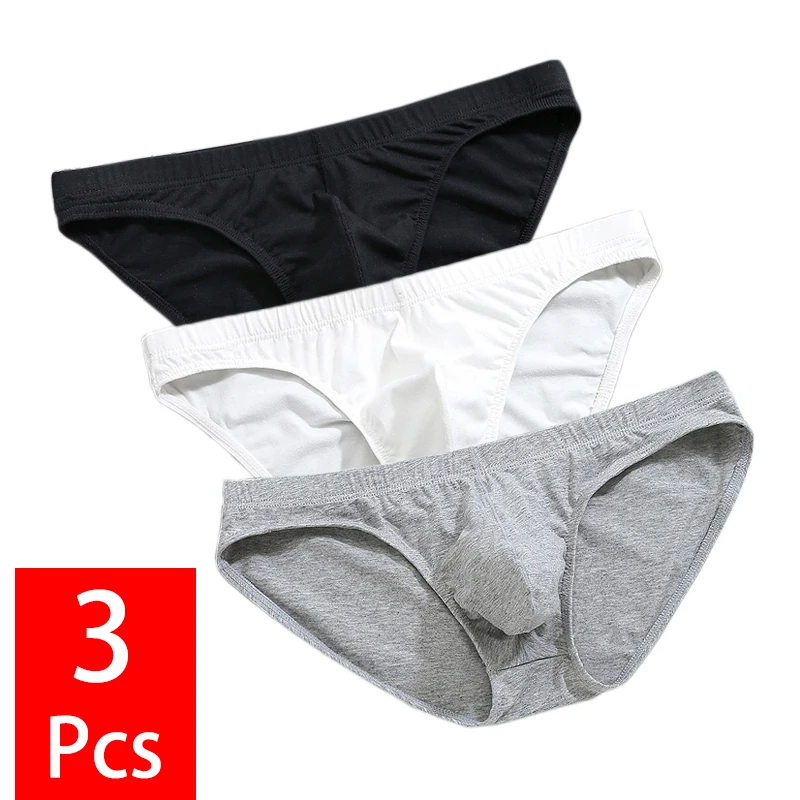 3PCS-Lot-Cotton-Sexy-U-Pouch-Briefs-Mens-Comfortable-Underpants-Man-Underwear-Male-Solid ...