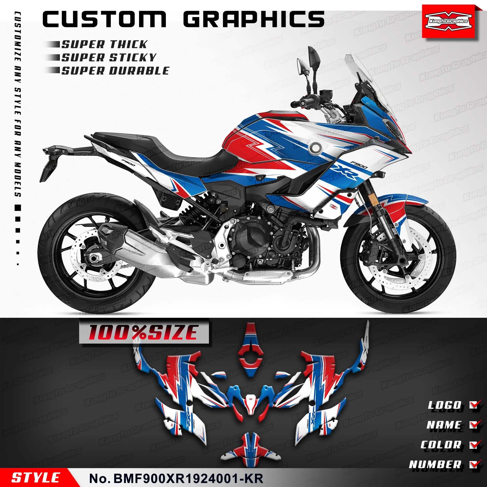 KUNGFU-GRAPHICS-Custom-Motorcycle-Sticker-Decal-Kit-for-BMW-F900XR-2019 ...