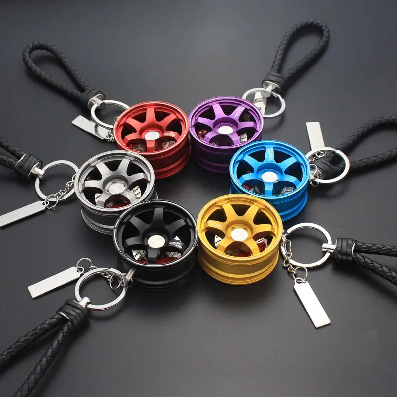 Car Keychain Wheel For Key Ring Holder Auto Aluminum Wheel Rim Model ...