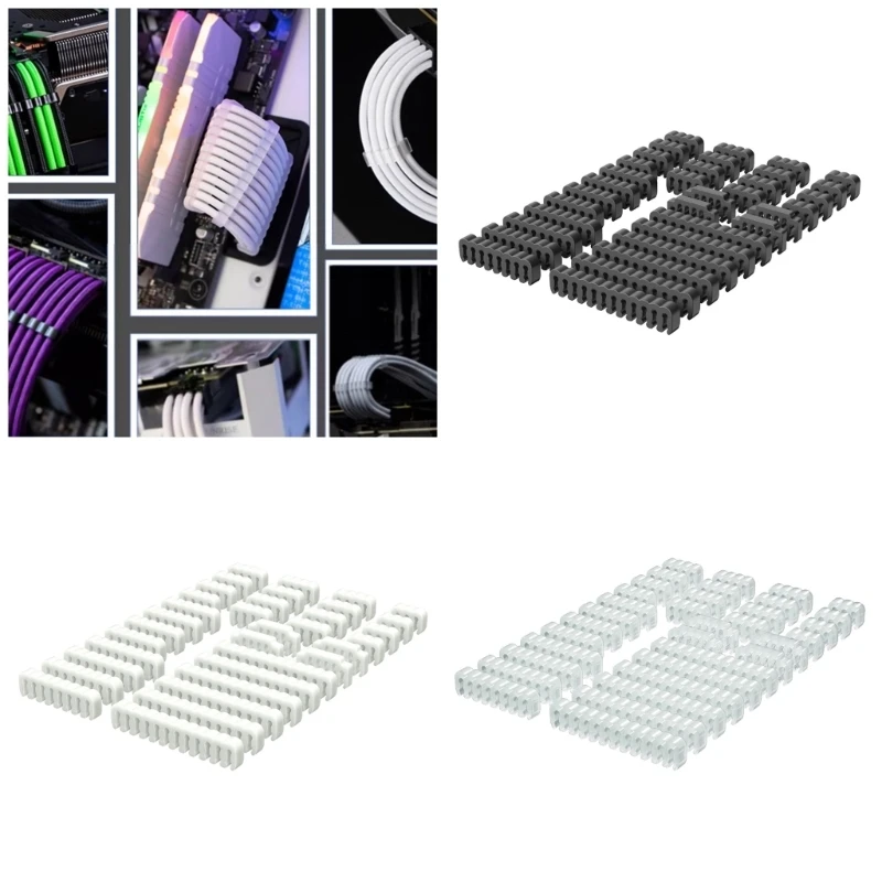 Computer Cable Organizing Holder Set 34PCS Acrylic Cable Organize ...