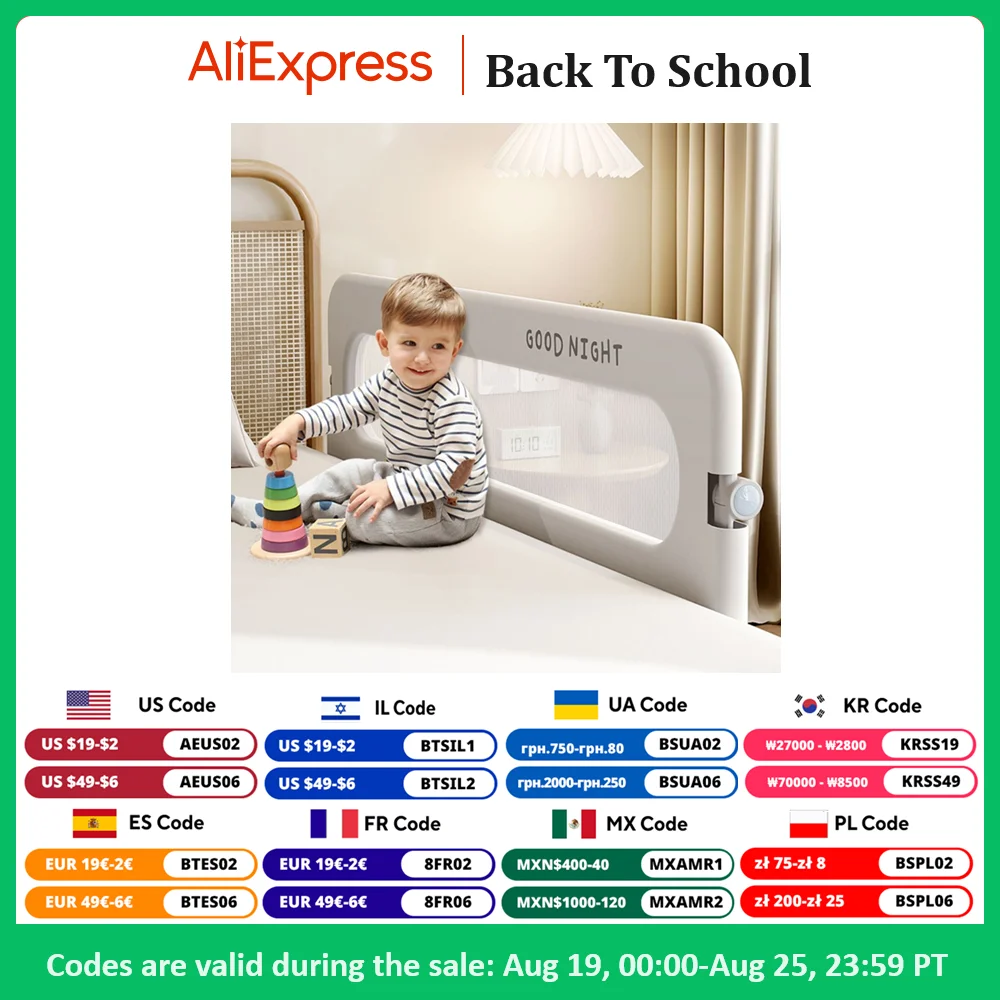 Bed-Guardrail-Adjustable-Baby-Safety-Bed-Barrier-Anti-Fall-Baby-Crib ...