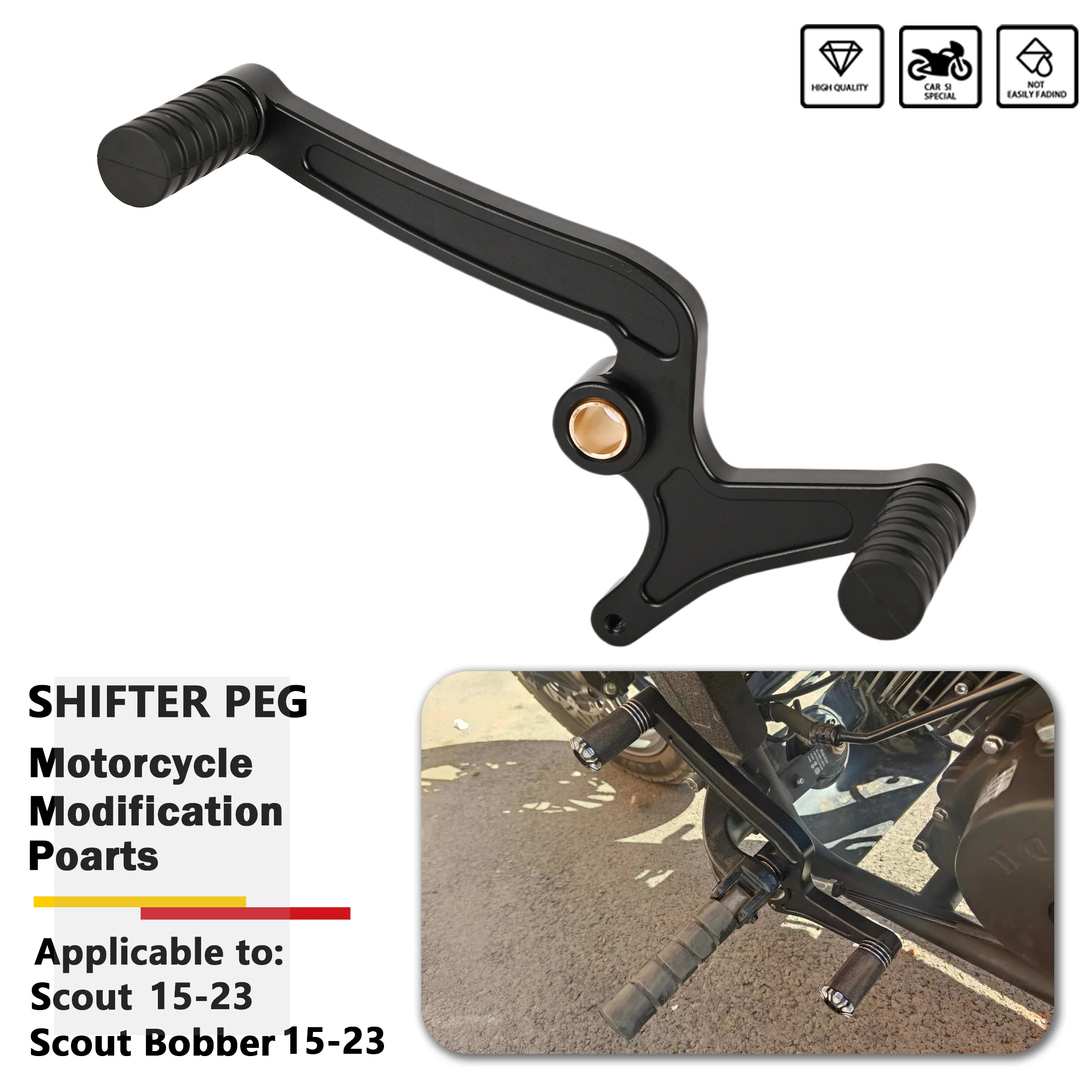 Motorcycle Foot Controls Kit Heel/Toe Shift Lever Shifter Peg Rear Gear ...