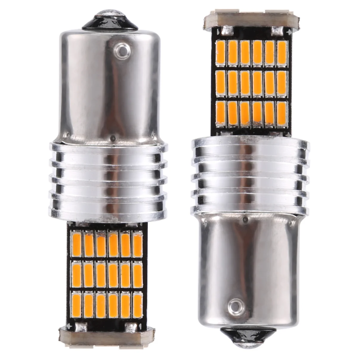 2-x-1156-Amber-7506-P21W-LED-Bulbs-BA15S-Yellow-Front-Rear-Turn-Signal ...