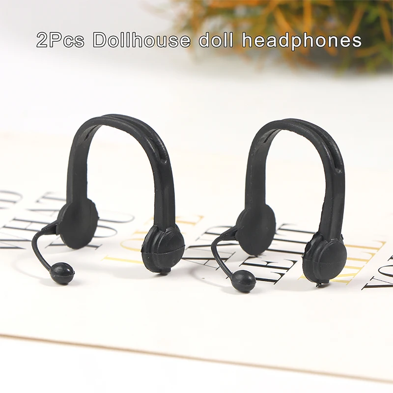 2Pcs-1-12-Dollhouse-Miniature-Earphone-Headset-Headphone-Model-Home ...