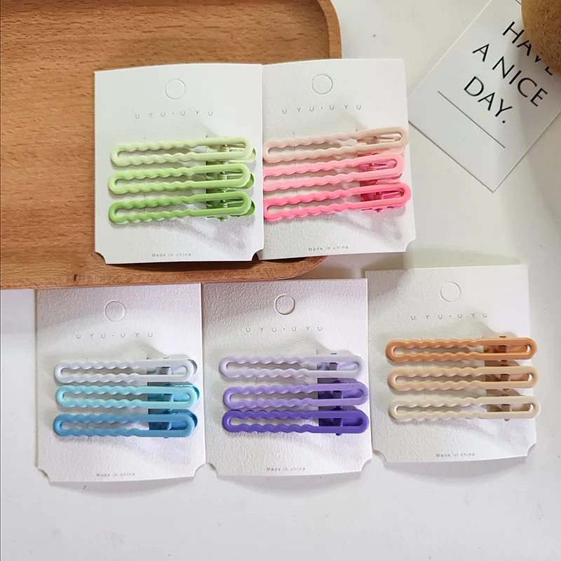 3pc Wholesale Good Cute Colorful Alloy Hair Side Clips Hairpin for ...