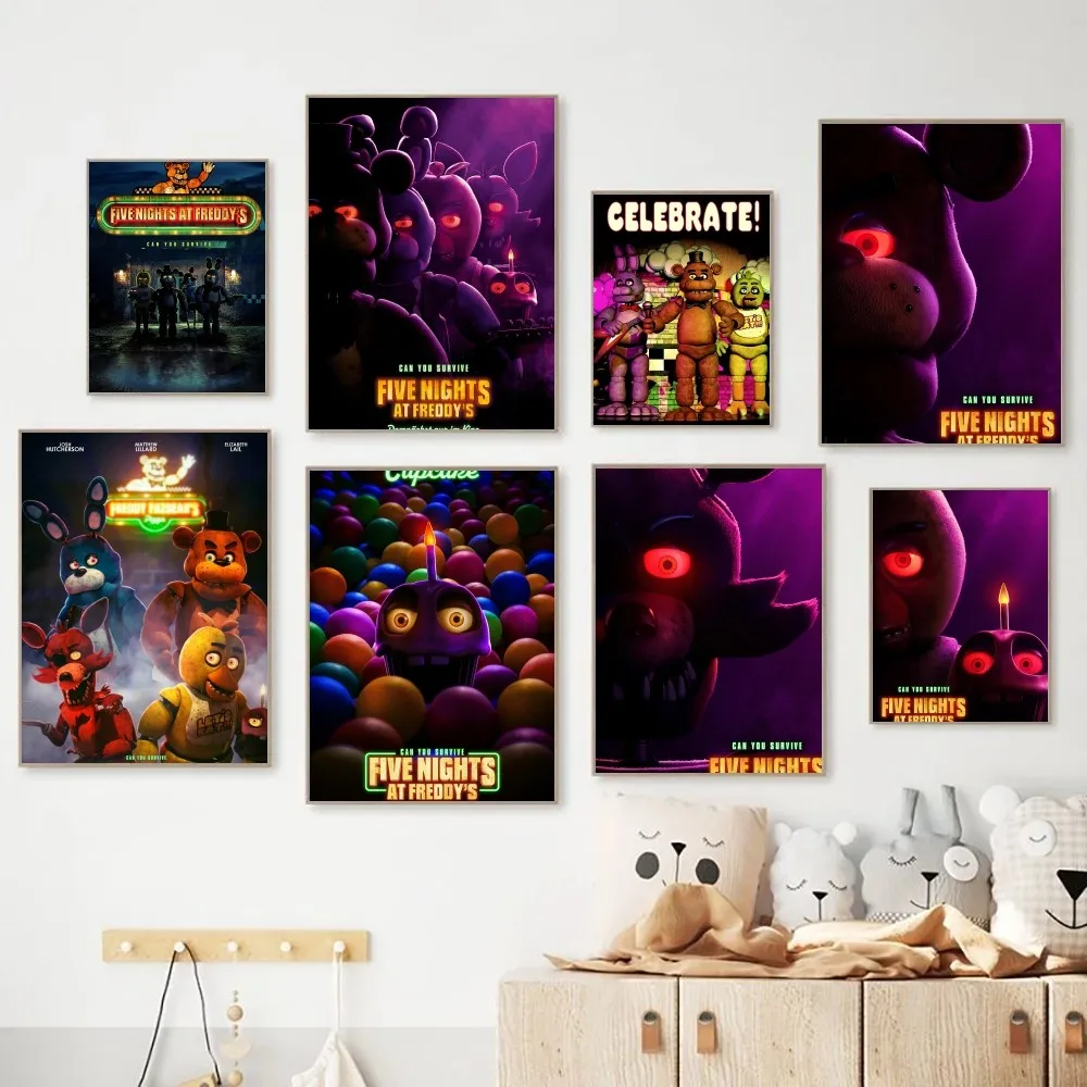 Fnaf-Five-nights-At-Freddys-Movie-Poster-Fancy-Wall-Sticker-for-Living ...